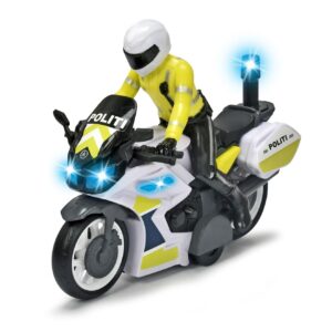 dickie toys 203712018 yamaha motorbike toy with police figure for children from 3 years with blue light and siren, freewheel, 17 cm long, multicoloured, one size