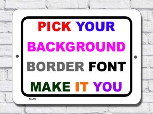 personalized custom metal sign design your own multiple colors (9x12, horizontal)