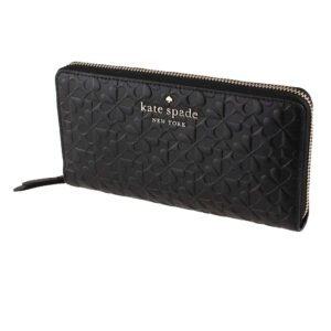 kate spade hollie spade clover geo embossed large leather continental wallet