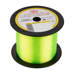 berkley prospec® chrome, hi-vis yellow (pro spec chrome), 130lb | 58.9kg monofilament fishing line, suitable for saltwater environments