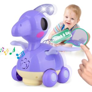 kidpal baby toys 18 to 24 months, toys for 2 year old boys girls with light and music, touch & go crawling toys for babies18-24months, baby toys 18 months, gifts toys for age 2 toddler