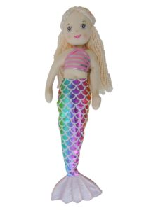 birsppy mermaid doll pink rainbow color | mermaid plush | soft toy premium quality | 18''