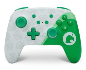 powera enhanced wireless controller for nintendo switch - animal crossing: nook inc., nintendo switch lite, gamepad, game controller, bluetooth controller, rechargeable - nintendo switch