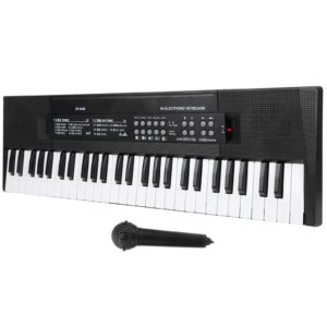 54‑key electronic piano keyboard with microphone, 8 tones 6 songs 5 rhythms 5 percussions portable electronic organ for beginners