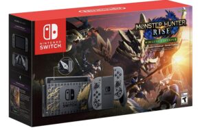 newest nintendo switch monster hunter rise deluxe edition 32gb console with gray joy-con, 6.2" multi-touch 1280x720 display, wifi, bluetooth, hdmi and 12-in-1 case