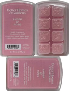 better homes & gardens. better homes and gardens - amber and rose 3.5oz scented wax cubes 3-pack