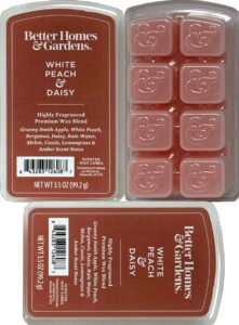 better homes & gardens. better homes and gardens - white peach and daisy 3.5oz scented wax cubes 3-pack pink