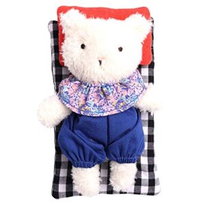 manhattan toy little nook lily cat stuffed animal with removable clothing, sleeping bag & keepsake box