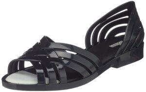 melissa womens flora flats sandals black 8