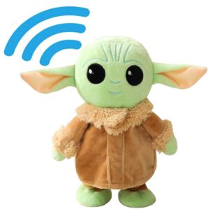 pazatao talking baby yoda 7.8 inch,walking baby yoda and toy repeats what you say plush animal toy electronic toy for boys,girls,stuffed animal,baby doll for kids gifts (baby yoda)