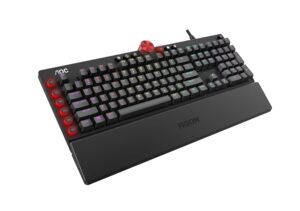 agon tournament-grade rgb gaming usb 2.0 type-a mechanical keyboard, cherry mx blue switches, nkro, dedicated macro & multimedia buttons, light fx sync, g-tools software (agk700)