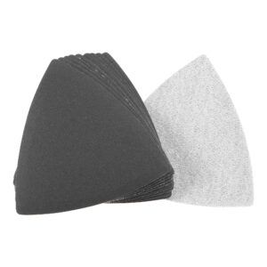 uxcell triangular sandpaper hook and loop triangle sanding pad fit 3-1/2" oscillating multi-tool silicon carbide for wet/dry use 600 grit 10pcs