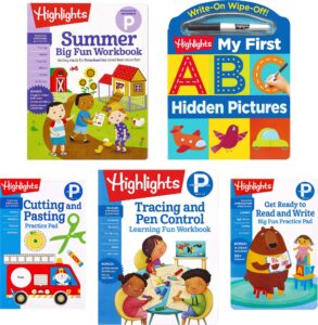 highlights for children summer learning pack getting ready for preschool - reading and writing, cutting and pasting, abcs