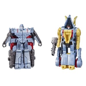 transformers bumblebee cyberverse adventures dinobots unite toys dino combiners slugtron 2-pack action figures, ages 6 and up, 4.5-inch