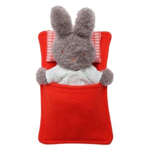 manhattan toy little nook berry bunny stuffed animal with removable clothing, sleeping bag & keepsake box