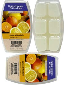 better homes & gardens. lemon and mandarin essential oil infused wax cubes - 3-pack, white, 2.5oz (71g) x 3, (rp-12644x3)