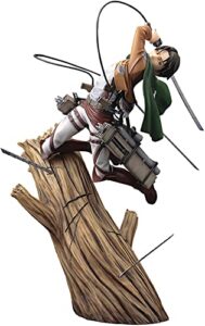 kotobukiya attack on titan: levi (renewal package version) artfx j statue, multicolor