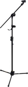 hercules stands ms533b + ha700 headphone hook ez clutch tripod microphone boom stand with hideaway boom and ez clutch