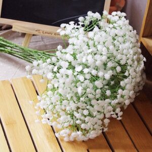 laputa 1 pc artificial babysbreath gypsophila silk flower home garden indoor outside wedding party office desk decor ornament