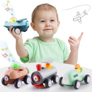 iplay, ilearn toddler car toys for 1 2 3 years old, baby boys gift set for 12-18 months, light up push go friction powered race vehicles, infant 1st birthday present, kids christmas stocking stuffers