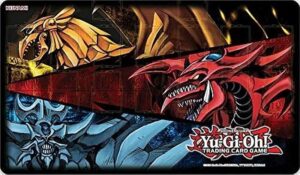 yu-gi-oh! tcg: slifer, obelisk, and ra game mat