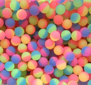 15 neon icy frosted super high bounce balls hi bouncy superball cat toy 27mm 1"