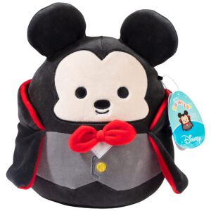 squishmallows 8" vampire mickey mouse - official kellytoy disney halloween plush - cute stuffed animal - great gift for kids