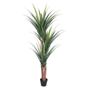 solution4patio artificial dracaena 6 ft. arbre artificiel, with 3 stalk tropical faux yucca plant greenery yucana realistic for living room, home, cafe or office corner out/indoor decor #d420a00