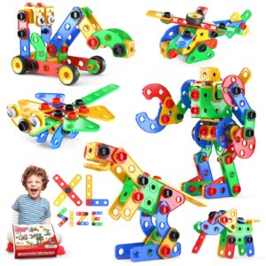 jasonwell stem toys building blocks - 116 pcs educational construction tiles set engineering kit learning resources christmas birthday gift for toddlers kids ages 3 4 5 6 7 8 9 10 year old boys girls