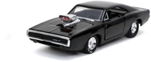 jada toys fast & furious 1:32 1970 dom's dodge charger die-cast car, toys for kids and adults (32215), black