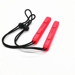 1 pair of joy-con handle controllers with anti-slip lanyards for nintendo switch video games-red