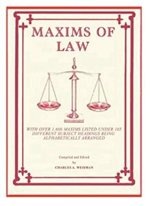 maxims of law: - an english version -