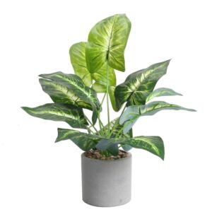 gtidea 16 inch fake potted plants decor small artificial greenery in pot faux outdoor plant for home indoor office table bathroom garden decor