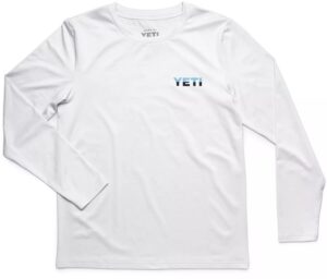 yeti sunset upf 50 long sleeve sunshirt, white, x-large