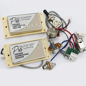 probucker n and b pickups with pro wiring harness pots/w 3way switches