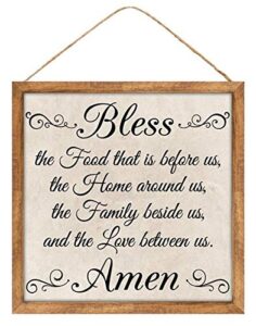 thresholds blessing wooden sign, religious wall decor, 12" x 12" sign