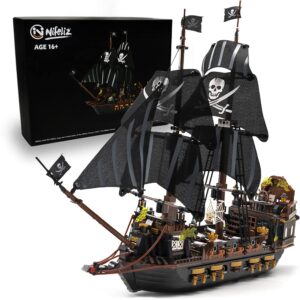 nifeliz black hawk pirates ship model building blocks kits - construction set to build, model set and assembly toy for teens and adult,makes a great gift for people who like creative play (1352pcs)