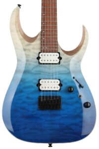 ibanez high performance rga42hpqm electric guitar - blue iceberg gradation