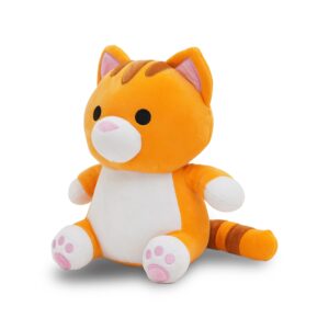 avocatt orange cat plush toy - 10 inches plushie stuffed animal - hug and cuddle with squishy soft fabric and stuffing - cute cat gift for boys and girls