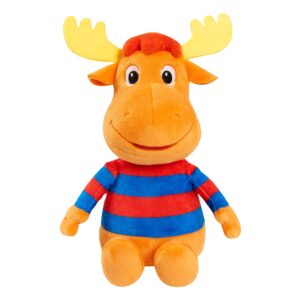 backyardigans 7-inch small bean plush stuffed animal, tyrone, moose, bean filled bottom, kids toys for ages 3 up by just play