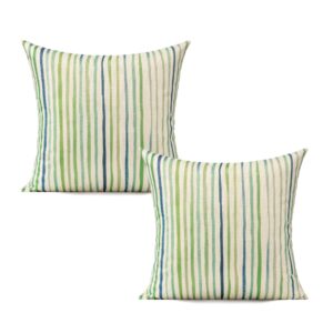 all smiles spring outdoor green throw pillow covers for patio bench garden porch sunbrella furnitures sage lines stripes cushion cases decorative 20x20 set of 2 for sofa couch