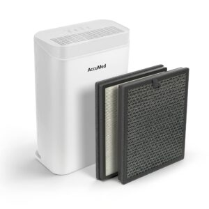 accumed hepa air purifier, removes pet hair and smoke, white (a310w)