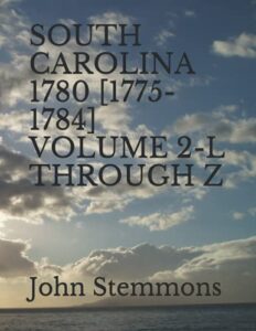 south carolina 1780 [1775-1784] volume 2-l through z