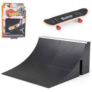 silicps finger skateboard park with stair&handrails, mini skate park kit ramp with tools for fingerboards ultimate parks training props interactive tabletop freestyle skate game