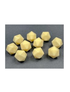 chessexcustomizable ivory blank opaque polyhedral dice d20(20 sided)16mm(5/8in)pack of 10,29046