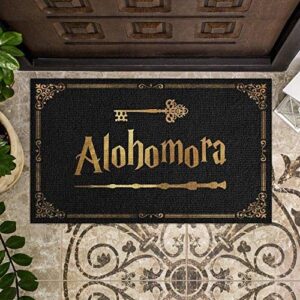 alohomora door mat home decor indoor outdoor doormat non-slip polyester fabric single-sided printing feeling comfortable delicate rugs kitchen bath garden entryway carpet