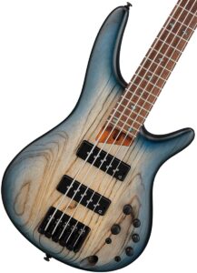 ibanez standard sr605e bass guitar - cosmic blue starburst flat