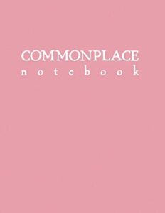 commonplace book: light pink softcover dot grid journal for quotes & notetaking