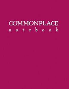 commonplace book: dark pink softcover dot grid journal for quotes & notetaking