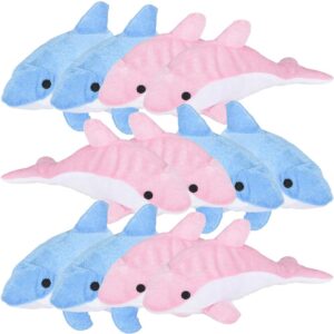 artcreativity plush dolphin toys, set of 12, huggable stuffed animal toys, underwater party favors for kids, animal nursery decorations, great photoshoot props, baby shower decor